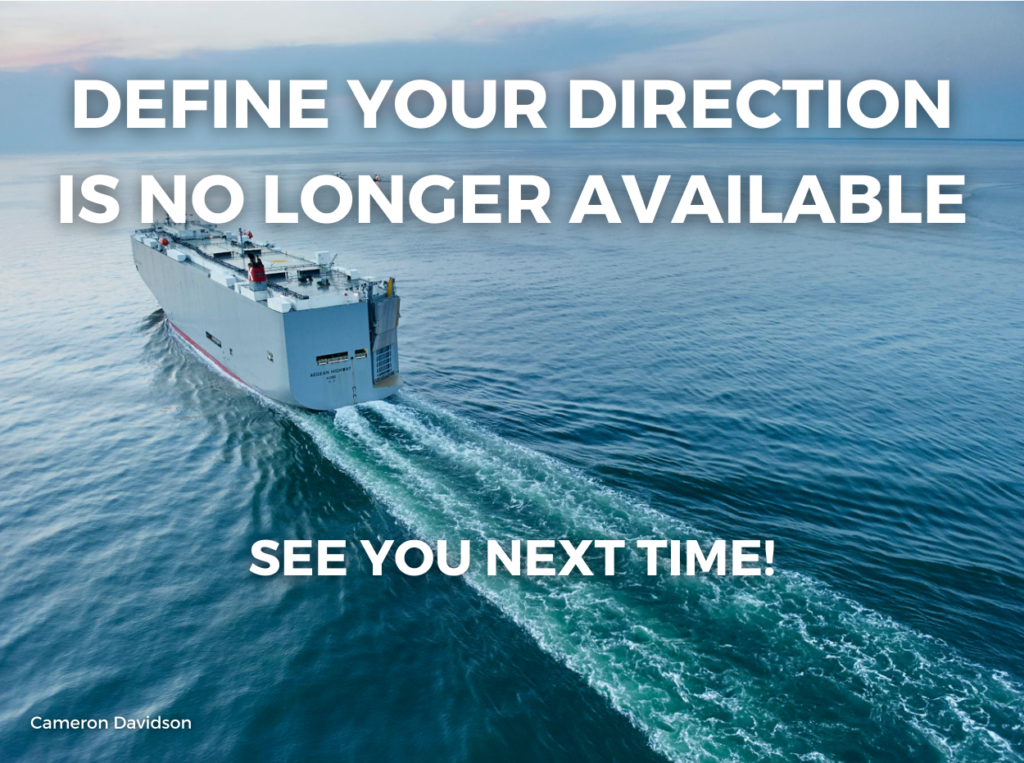 Define Your Direction Replay DEBRIEF | Christina Force